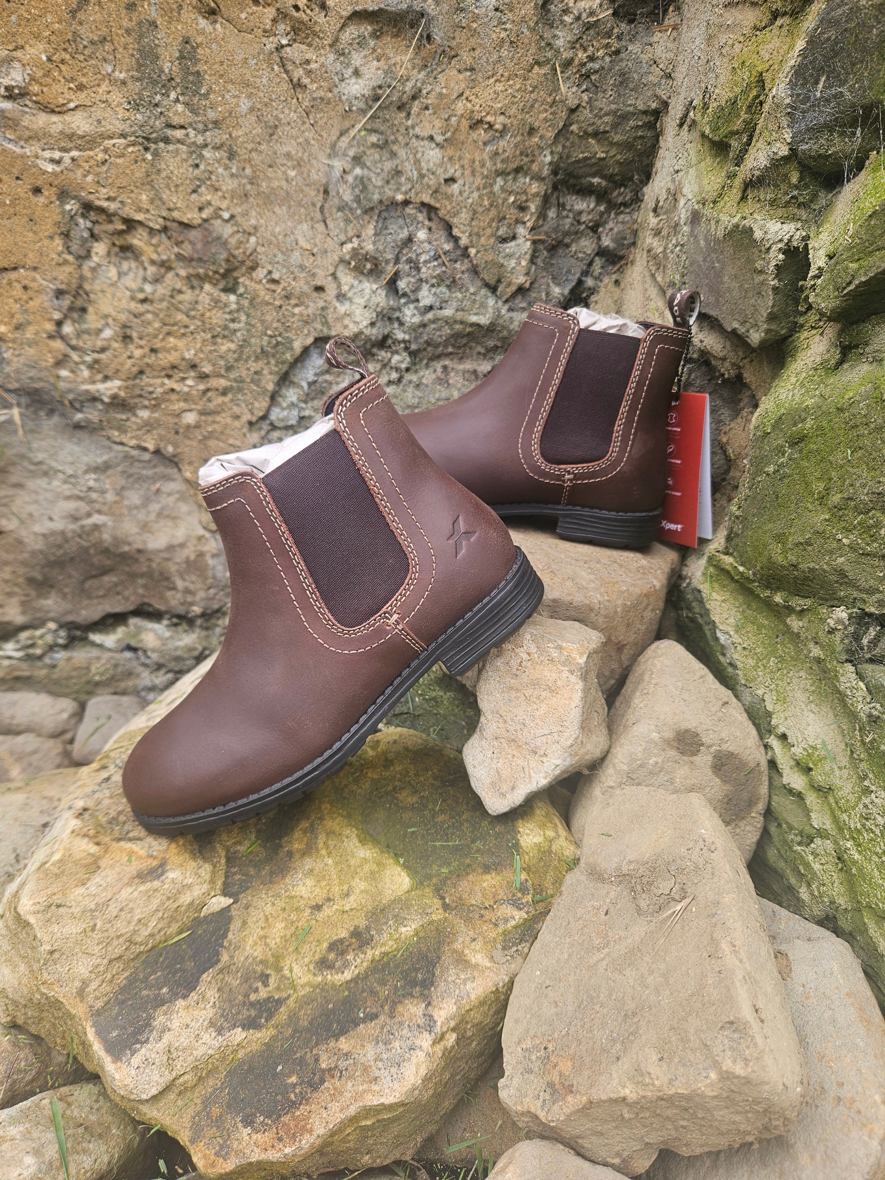 Xpert Heritage Farrier Junior Chelsea Boots - Rustic Brown – White ...